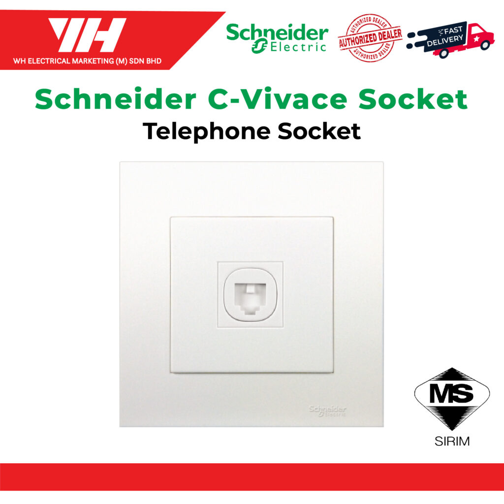 SCHNEIDER C-VIVACE TELEPHONE SOCKET OUTLET - whgrouponline.com