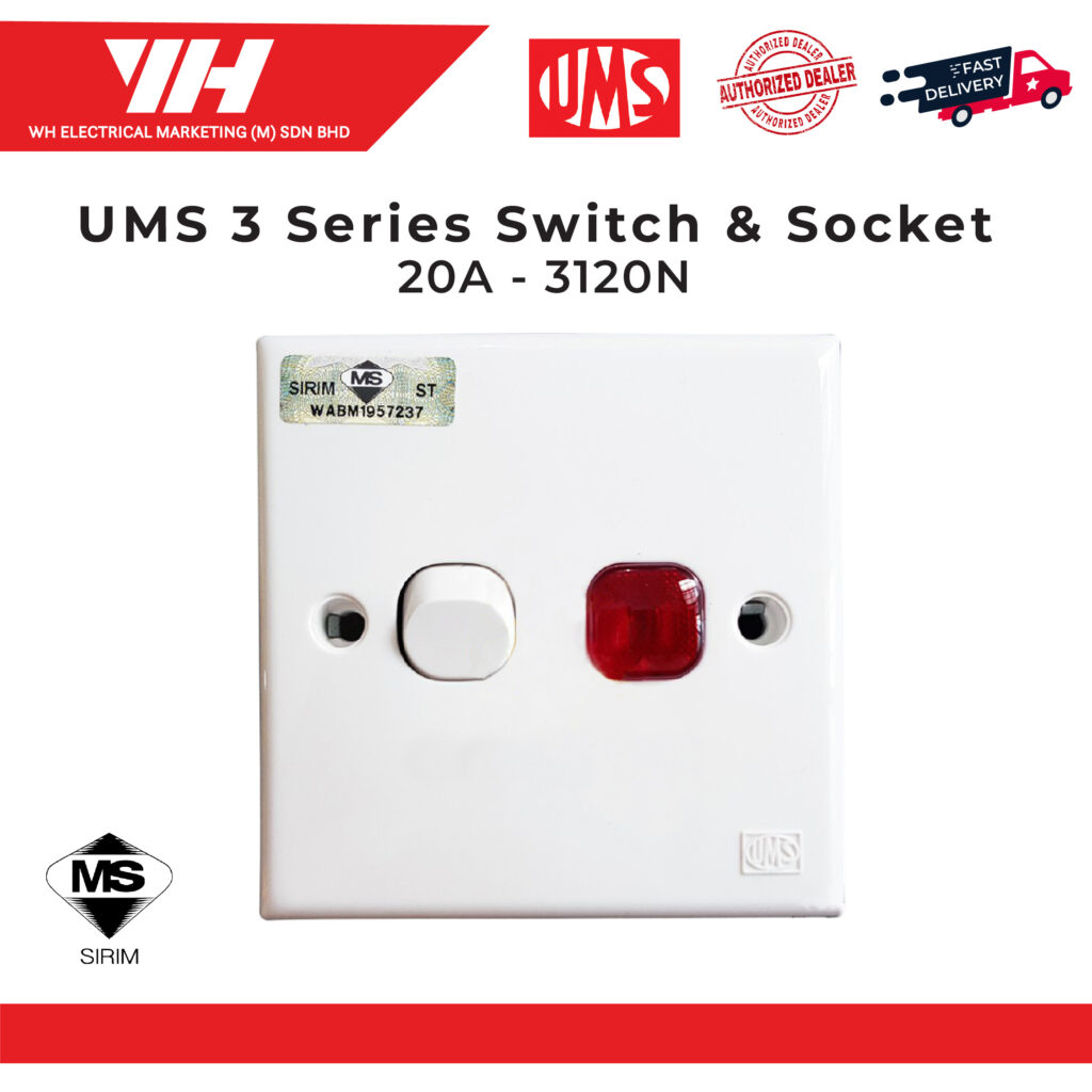 UMS 3 Series Switches & Sockets (White) - whgrouponline.com